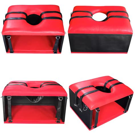 Queening Chair For Face Siting Sex Bondage Bdsm Furniture Kinging Red Box Clara Leather