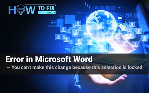 Você Não Pode Fazer Essa Alteração Porque Esta Seleção Está Bloqueada — Fix