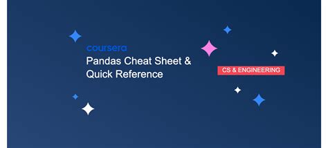 Pandas Cheat Sheet & Quick Reference | Coursera