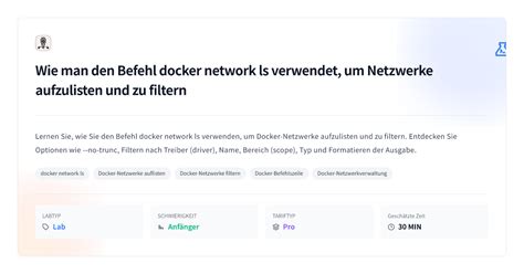 Wie Man Den Befehl Docker Network Ls Verwendet Um Netzwerke Aufzulisten Und Zu Filtern Labex