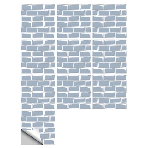 Square Peel And Stick Backsplash Waterproof Modern Plastic Peel And