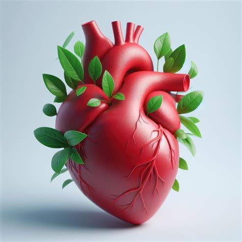 El Corazón Humano Está Hecho De Hojas Verdes Un Concepto De Corazón