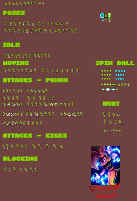 Surge The Tenrec Sprite Sheet Completa By Darck12exe On Deviantart