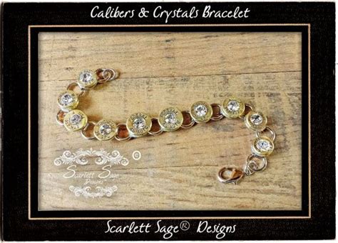 Bullet Casing Caliber Tennis Bracelet By Scarlettsage