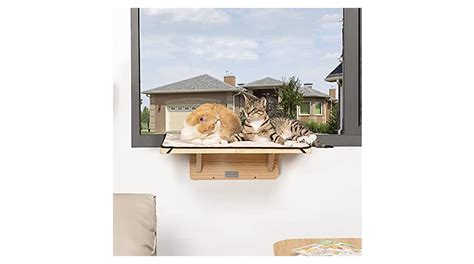 Cat Window Perch For 2 Cats Space Saver With Fleece Mat