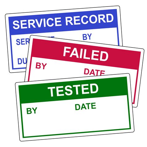 Equipment Inspection Labels For Safety And Compliance Checks