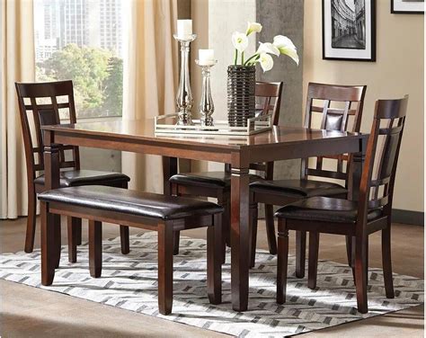 Bennox Brown 6 Piece Rectangular Dining Room Set By Ashley Furniture
