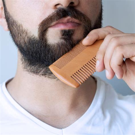 Beard Comb Brush Set Natural Boar Bristle Brush And Dual Action Wood