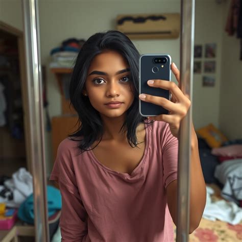 Indian Mirror Selfie Girl