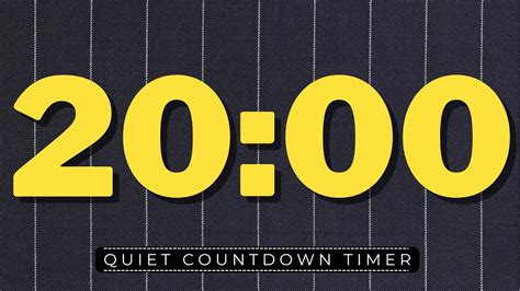 20 Minute Countdown Timer Sleek Basic Silent Youtube