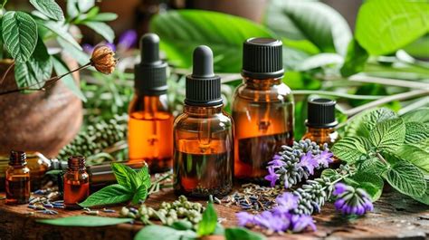 Premium Photo Aromatic Journey Through Nature Bottles Of Essential