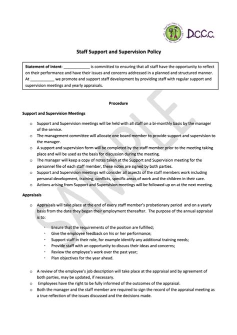 Social Worker Supervision Template