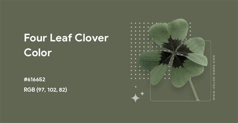 Four Leaf Clover Color Hex Code Is 616652