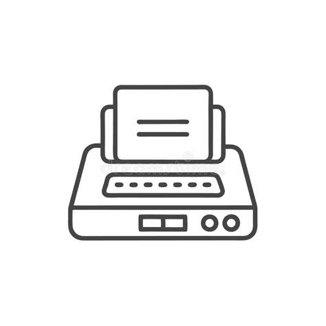 Modern Vector Illustration Of A Vintage Printer Showcasing The Art Of