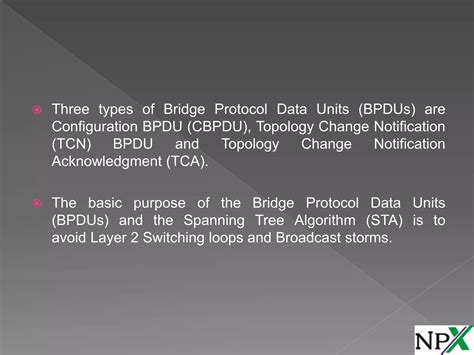 Bridge Protocol Data Unit Bpdu Pptx Computer Networking Computing