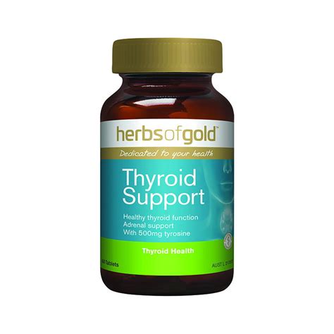 Herbs Of Gold Thyroid Support 60 Tablets Wholelife