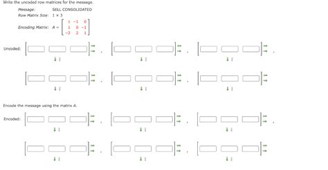 Solved Write The Uncoded Row Matrices For The Message