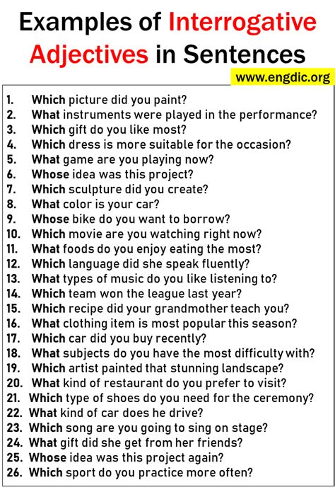 Interrogative Adjective