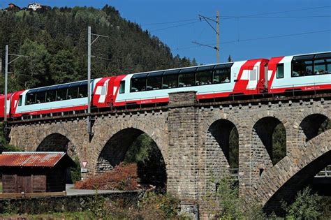 Glacier Express Route From Zermatt To St Moritz Touring Switzerland