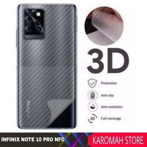 Promo Skin Carbon Infinix Note Pro Nfc Anti Gores Garskin Back Screen Sticker Stiker