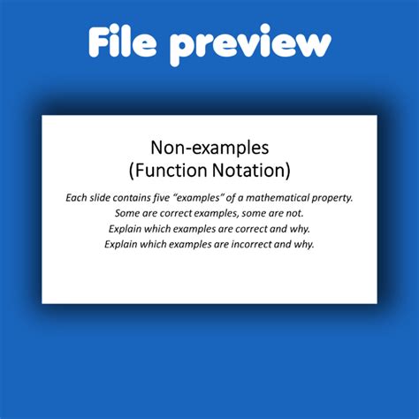 Non Examples Function Notation Andy Lutwyche