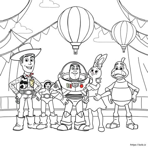 Toy Story 4 All Characters Coloring Pages
