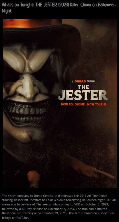 The Jester Epic Pictures