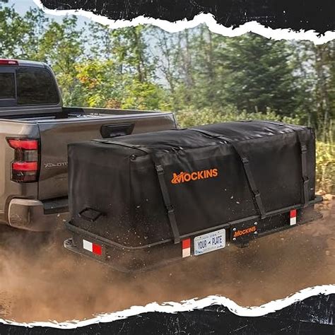 Mockins 60x20x6 Folding Trailer Hitch Cargo Carrier And 16 Cuft