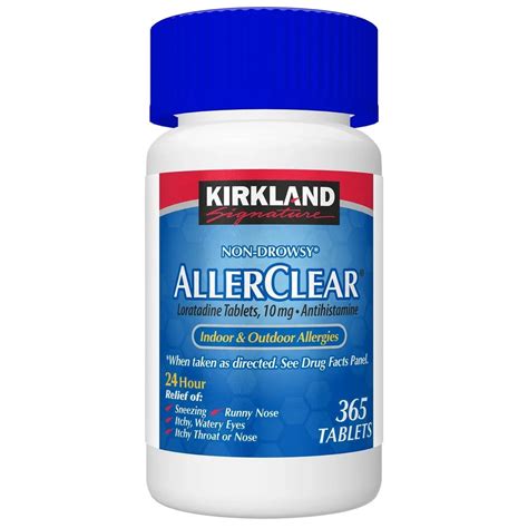 Kirkland Signature Non Drowsy Allerclear Antihistamine 10mg 365