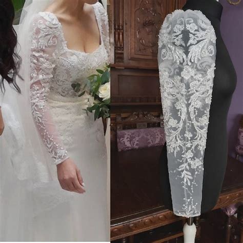 Detachable Long Sleeves For Wedding Dress Etsy