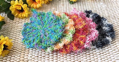 Dish Cloth Scrubby Large Handmade Crochet Dish Cloths Washable And