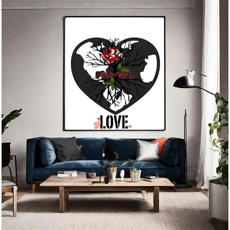 Printable Love Wall Art Love Love Wall Art Prints Digital Download