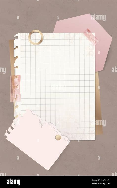 Feminine Grid Note Paper Vector Stock Vector Image Art Alamy