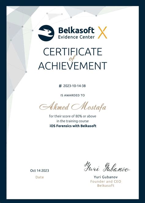 Ive Just Received My Certificate Of Achievement For Achieving Over 80