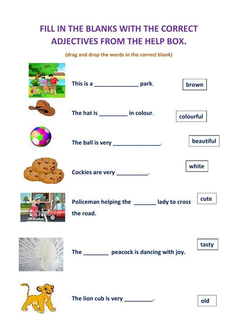 Adjectives Worksheets For Grade 1 1 Worksheets Library