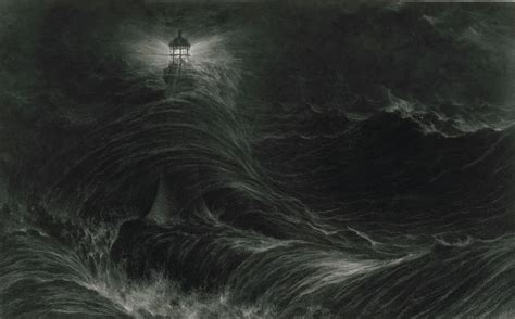 William Daniell The Eddystone Lighthouse During A Storm 1825 R