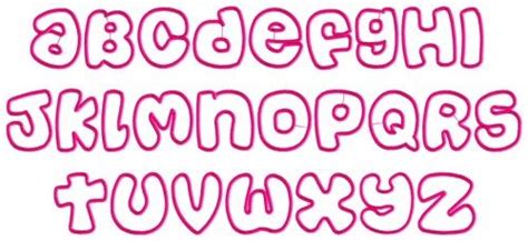 Girly Bubble Letter Fonts