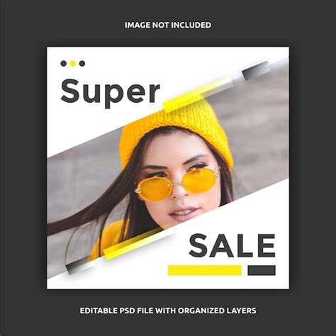 Premium Psd Super Sale Social Media Post Design Square Template