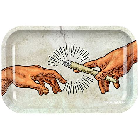 Pulsar Glow Metal Rolling Tray W Lid Creation Of Passage 11x7