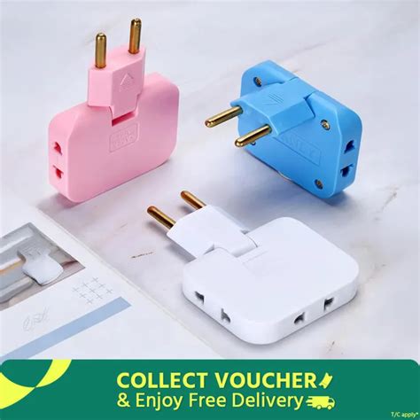 3 In 1 Mutli Plug Travel Adapter Socket 3 Power Socket High Power Eu