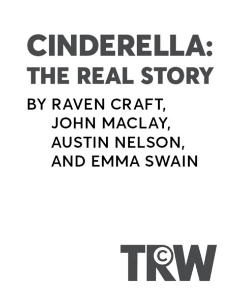 Cinderella The Real Story Theatrical Rights Worldwide