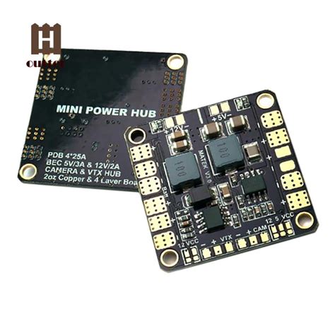 Mini Power Hub Power Distribution Board Pdb With Bec 5v And 12v For Fpv Qav250 Zmr250 Multicopter