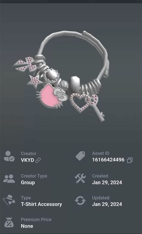 Code Roblox Bracelet Hello Kitty En 2025 Shabiller Tenue De Jeu