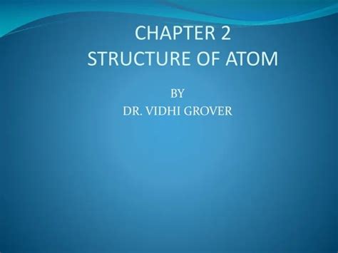 Ppt Chapter 4 Structure Of The Atom Powerpoint Presentation Free