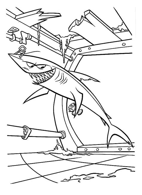 Bruce From Finding Nemo Coloring Page