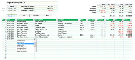 Excel Template For Small Business Bookkeeping Parahyena