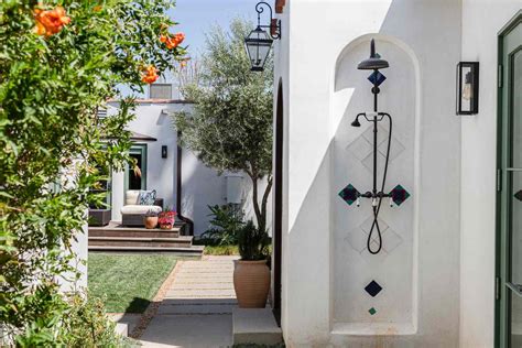 Enclosed Outdoor Shower Ideas Teak Outdoor Shower Floor Design Ideas