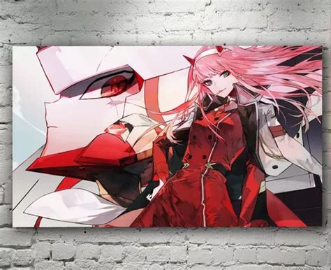 Cuadro Decorativo Artístico Zero Two Y Strelitzia 35x55cm Meses Sin Interés