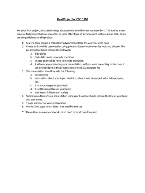 Final Project For Csci 1200 Pdf