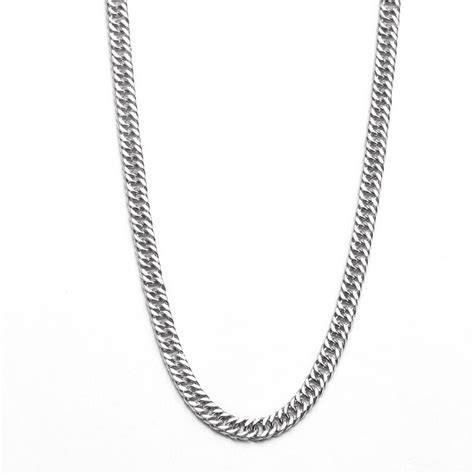 Solid Platinum Curb Chain